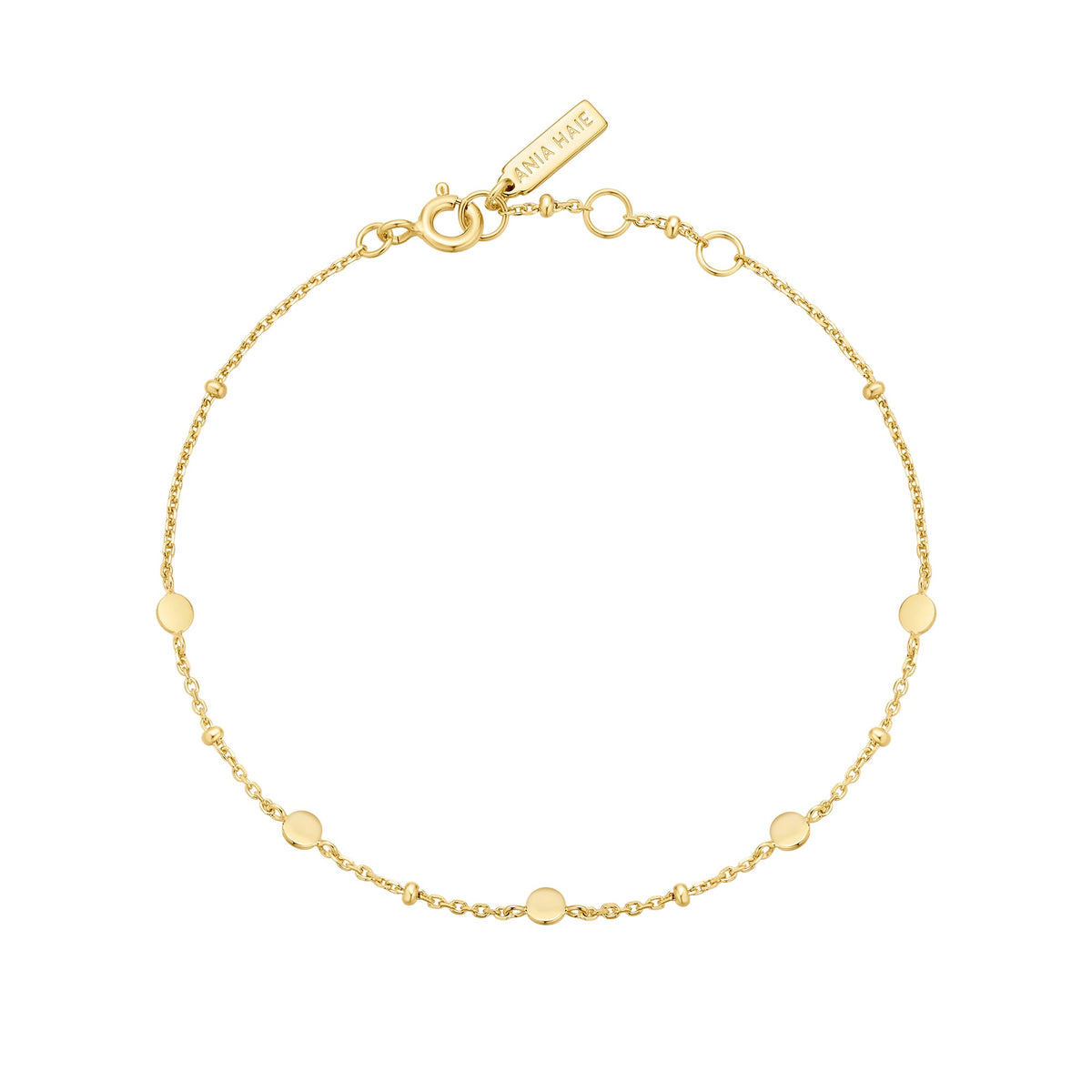 Gold Disc Station Bracelet|B063-01G| Ania Haie Australia