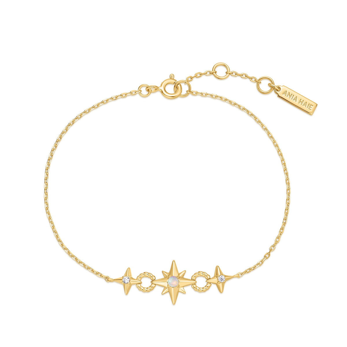 Gold Linked Star Bracelet|B063-05G| Ania Haie Australia
