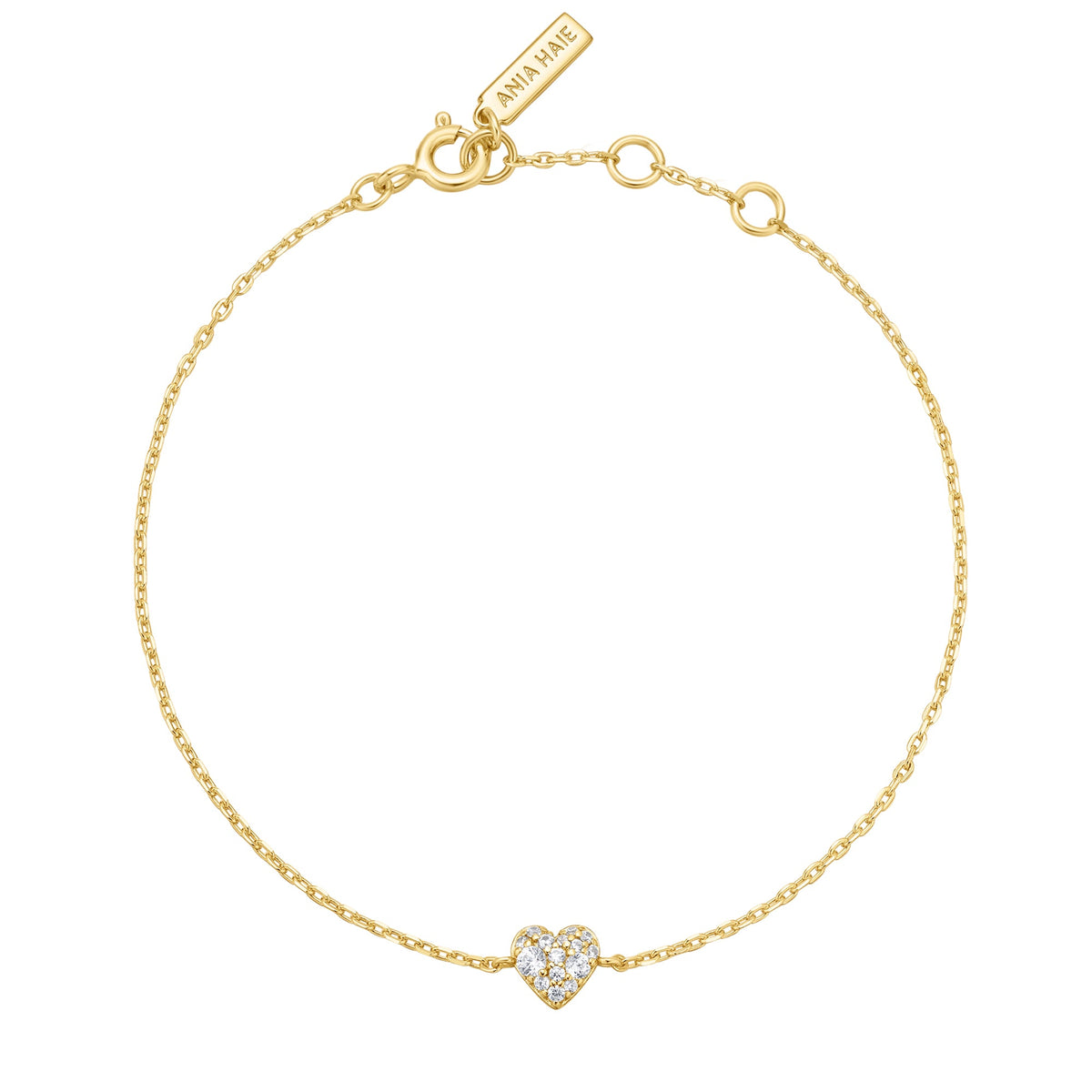 Gold Sweetheart Pave Bracelet|B064-01G| Ania Haie Australia