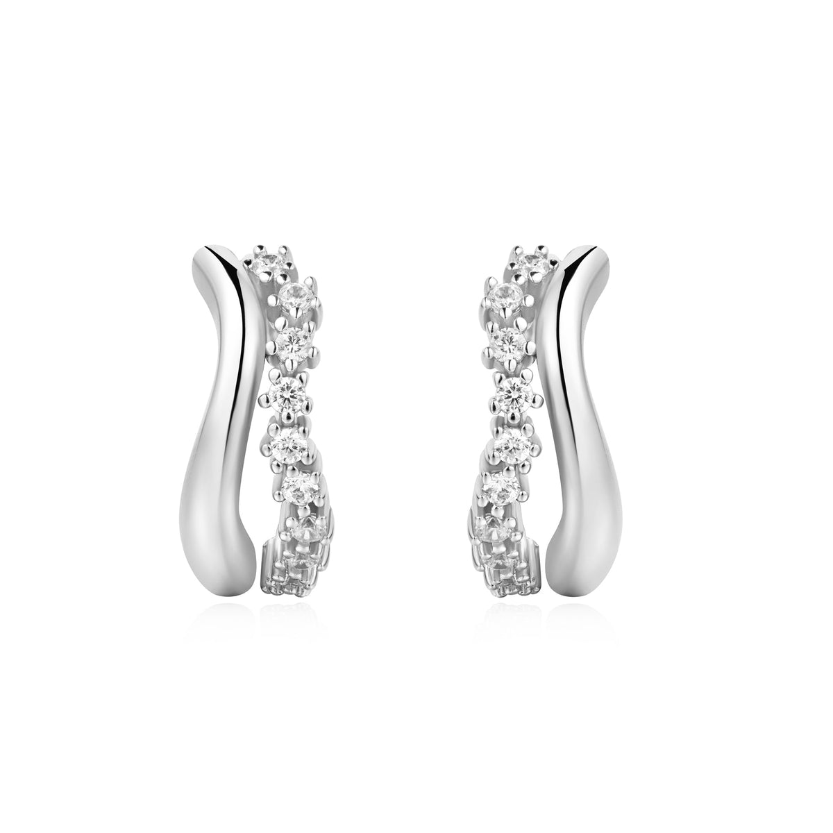 Silver Sparkle Double Huggies|E056-05H|Ania Haie Australia