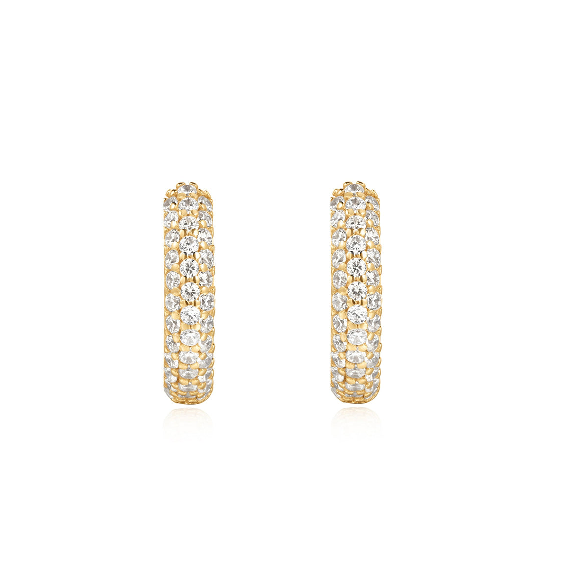 Gold Pave Huggies|E057-04G|Ania Haie Australia