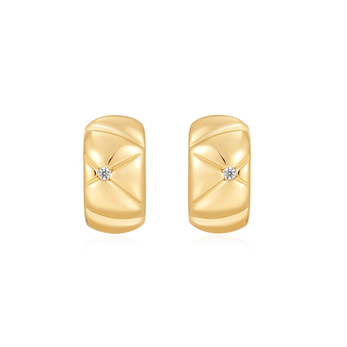 Gold Kiss Hoops|E057-05G|Ania Haie Australia