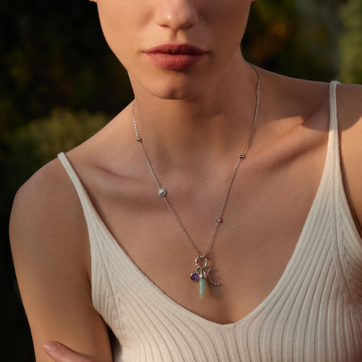 Silver Amazonite Drop Charm|NC055-08H| Ania Haie Australia