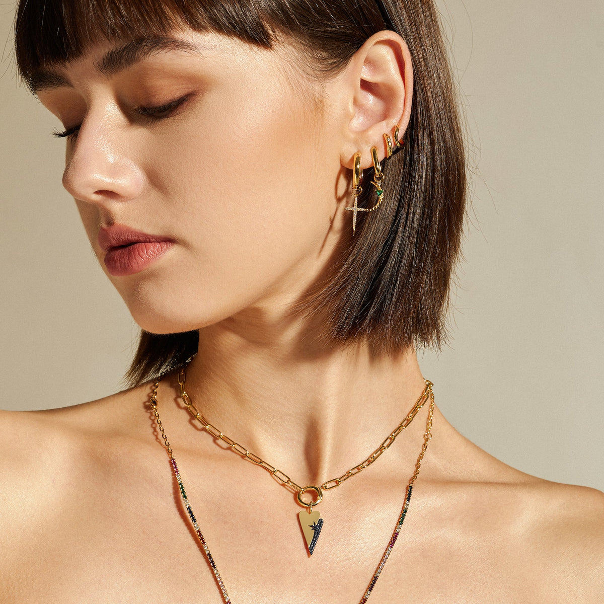 Gold Moon Earring Charm | EC048-04G | Ania Haie Australia