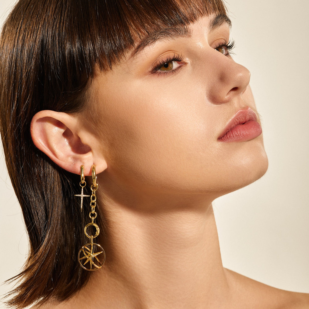 Gold Star Circle Charm | NC048-36G | Ania Haie Australia